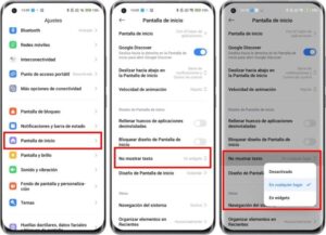 Come nascondere testo delle icone e dei widget in Xiaomi