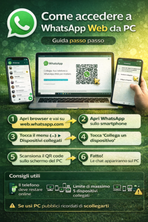 Accedere a WhatsappWeb da PC: Come Fare