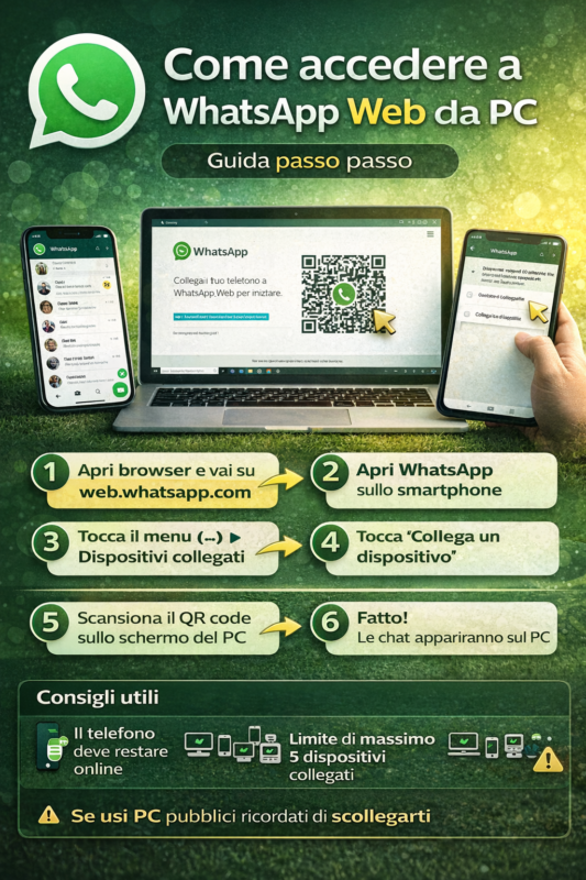 Accedere a WhatsappWeb da PC: Come Fare