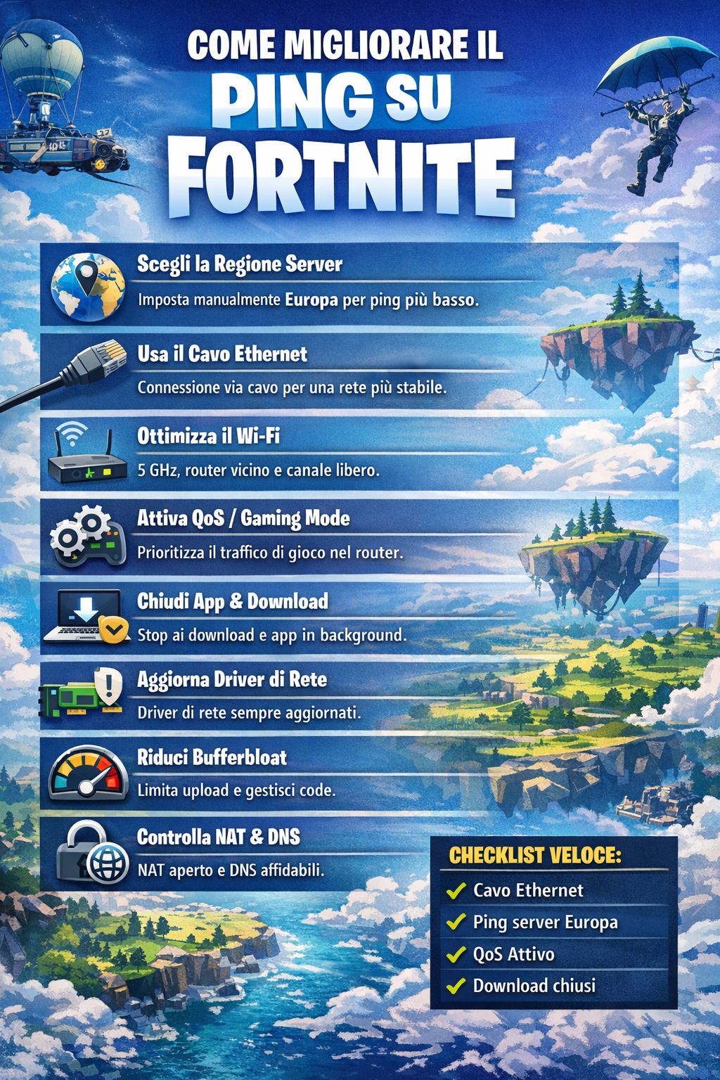 Migliorare Ping su Fortnite (Aprile 2026)